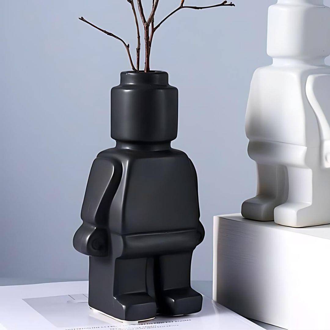 Ceramic Lego Man Flower Vase | Saint Drako